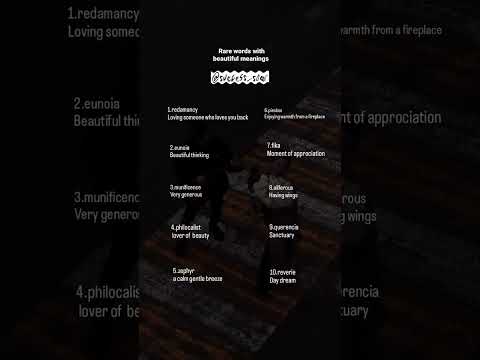 Rare words with beautiful meaning ๐ #youtubeshorts #shorts #shortsfeed