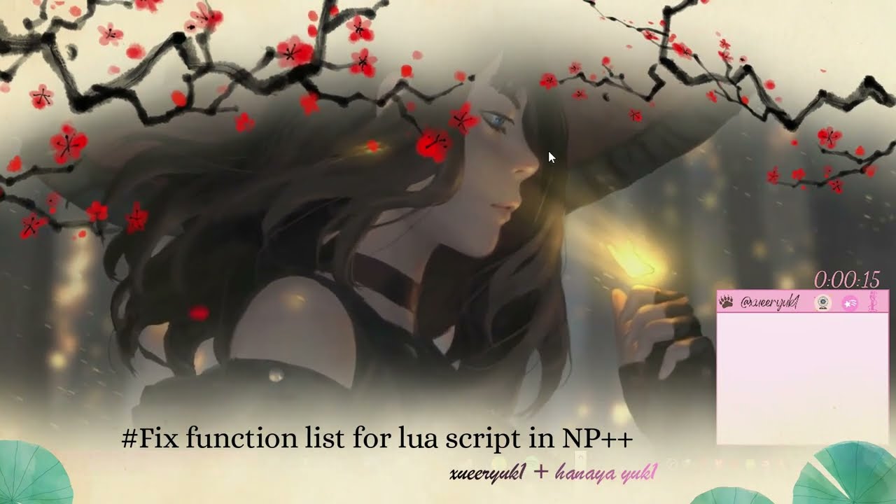 Show function list for .lua script in Notepad++