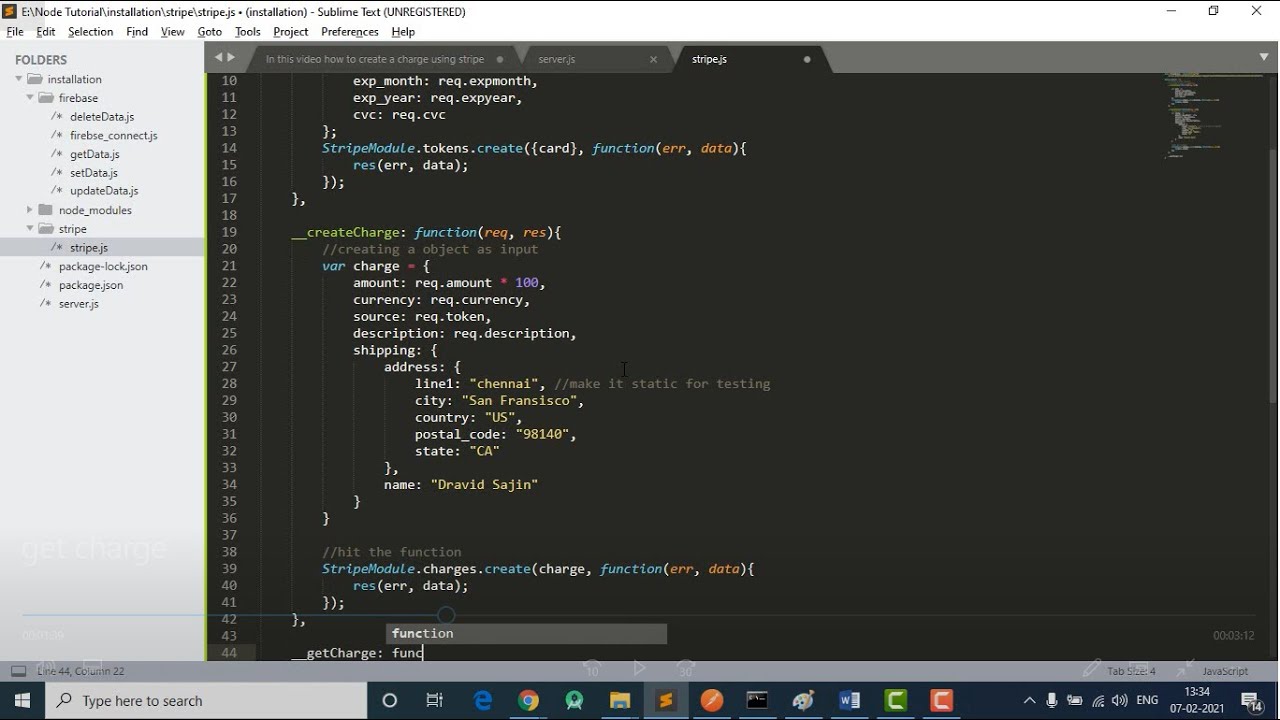 How to retrieve a charge from stripe using Node js
