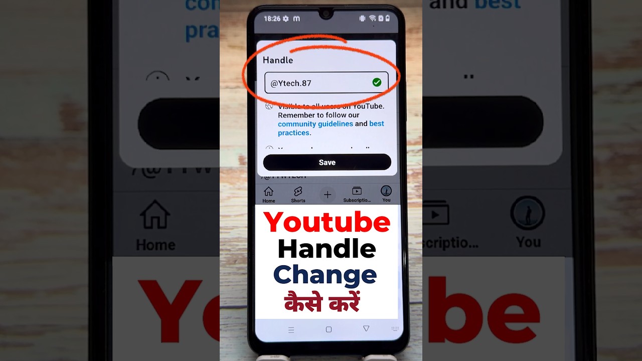 Youtube channel ka handle kaise change kare | How to change Youtube handle