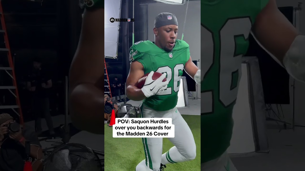 BTS of Saquon at the Madden 26 Cover 📸 #gaming #football l