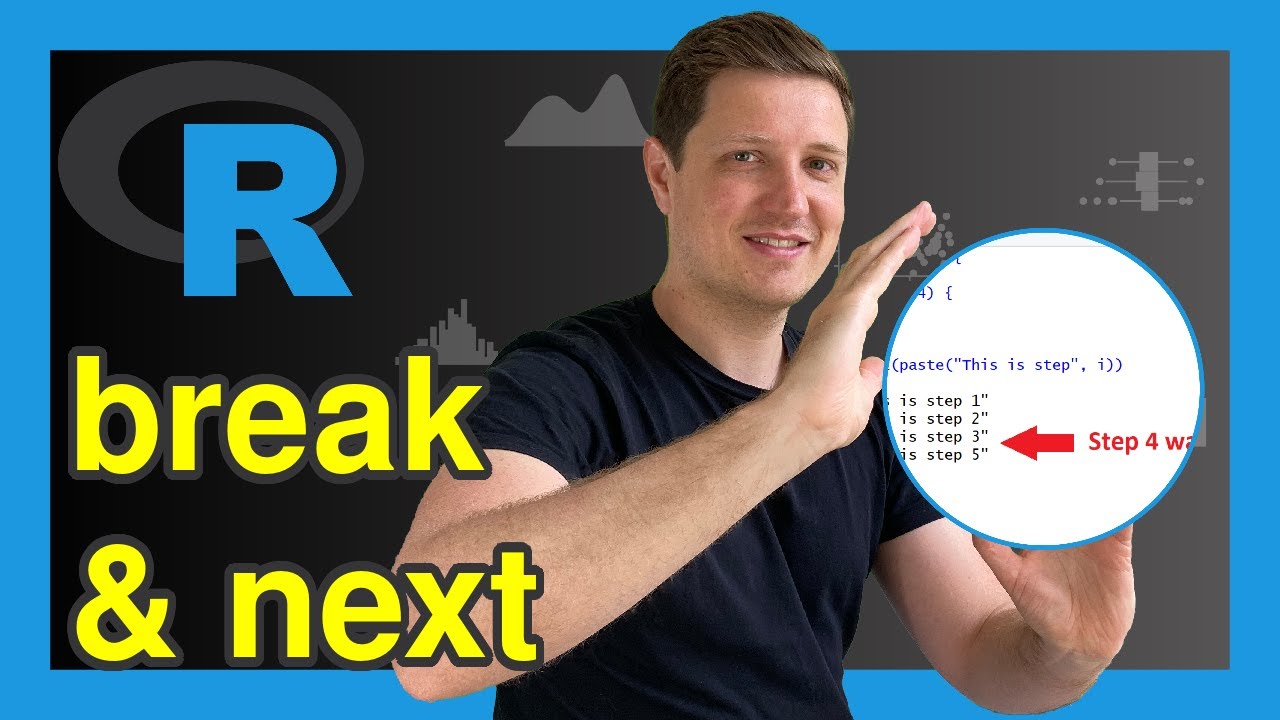 break & next Functions in R for-Loop (2 Examples) | Continue or Stop? | Nested if-Statement in Loops
