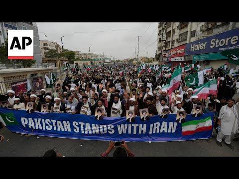 Hundreds in Pakistan protest against Israel and the US strikes on Iran