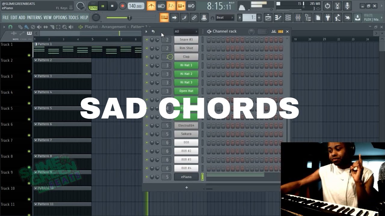 SAD PIANO CHORDS FL STUDIO 20 TUTORIAL