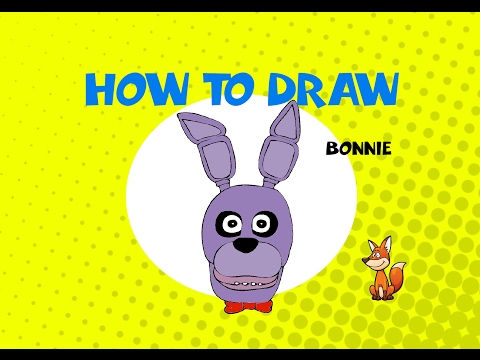 How to draw Bonnie from Five Nights at Freddys – STEP BY STEP – DRAWING ...