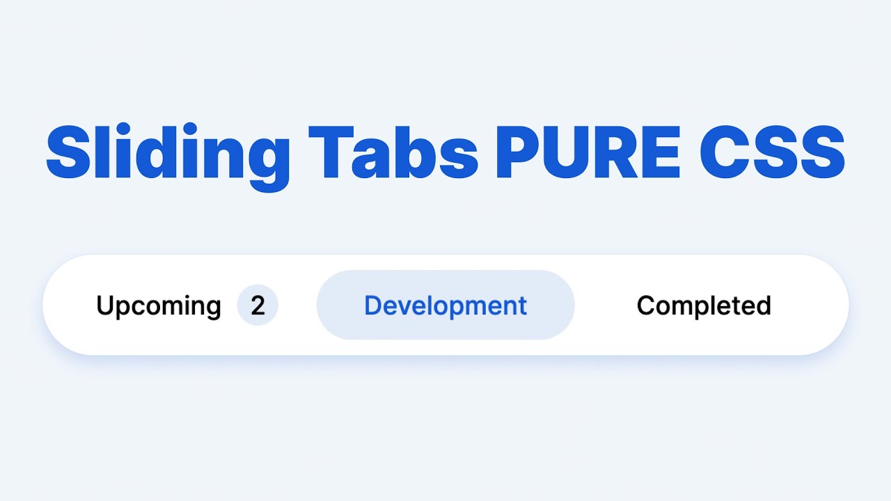 Sliding Tab Menu Navigation | Pure Css Sliding Tabs