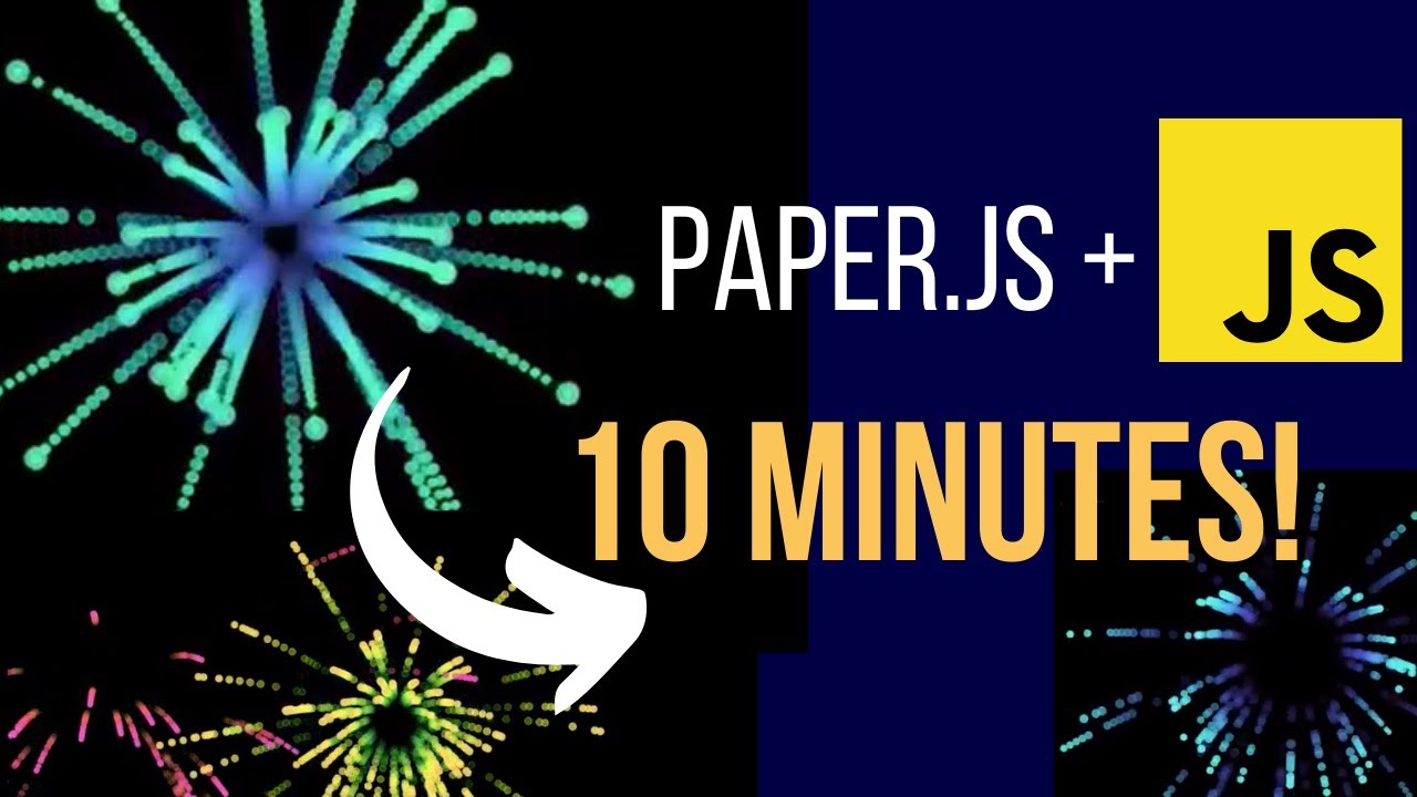 How to code FIREWORKS (realistic and beautiful) with JAVASCRIPT (Paper.js)