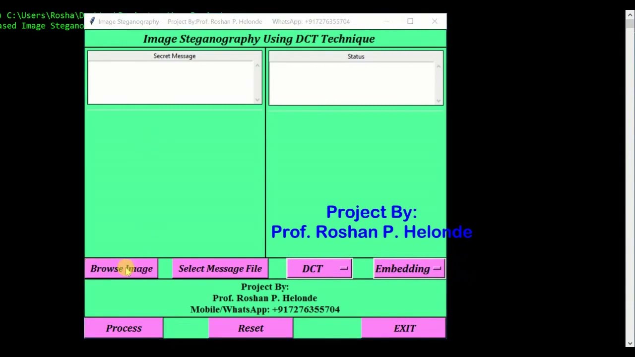 Image Steganography Using DCT Algorithm Python Project With Source Code IEEE Based Project
