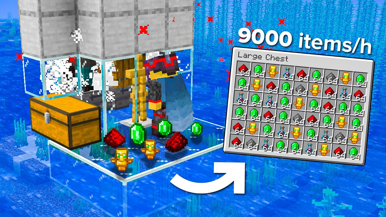 Minecraft 1.21.2+ Super Simple Raid Farm - 9000 Items Per Hour ...