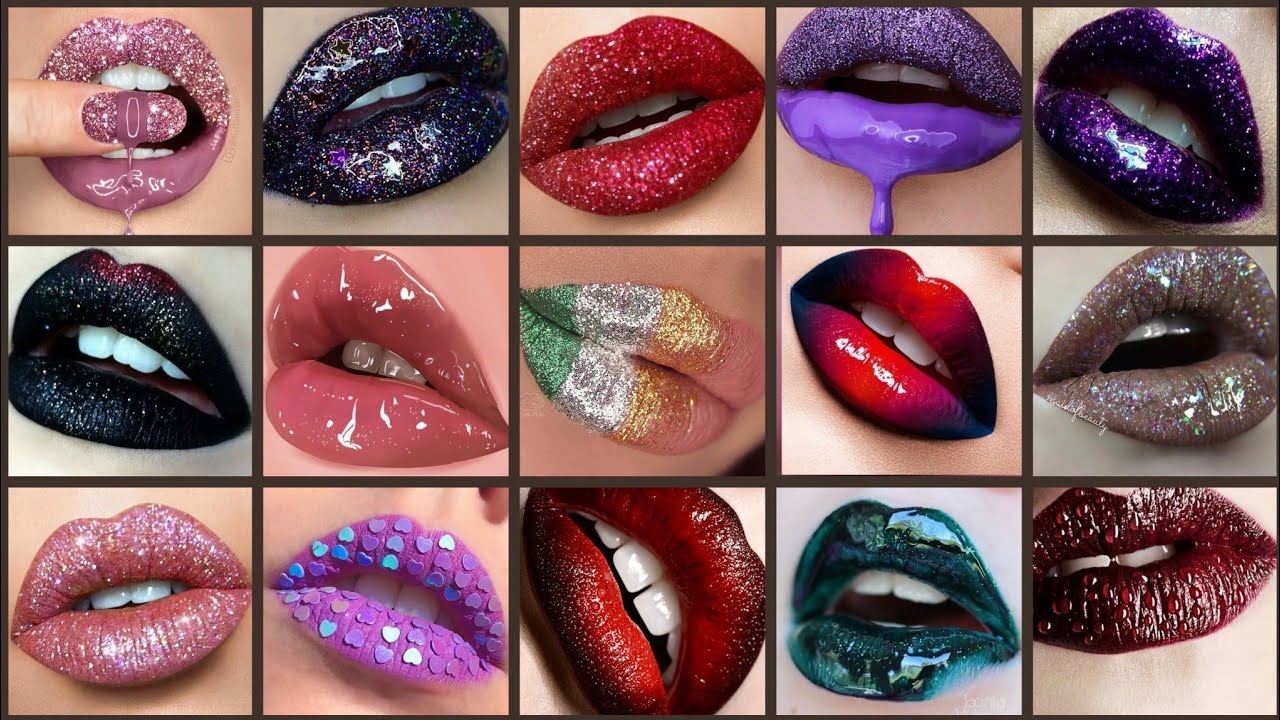 💋Glitery Lips Art Dpz |Awesome Lips Shades and design | Beautiful lips art for girls| Lip Art Ideas