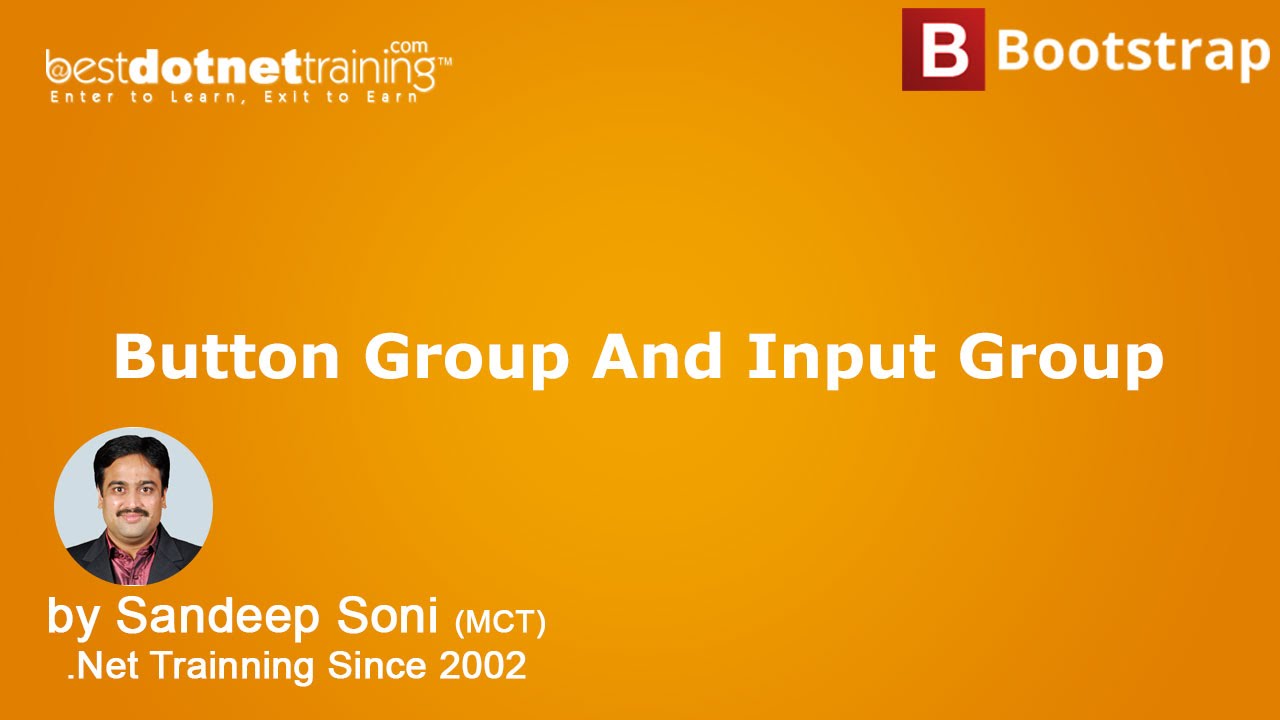 Bootstrap Tutorial - Button Group and Input Group Components