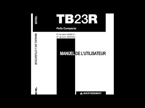 Takeuchi TB23R Excavator Parts Manual