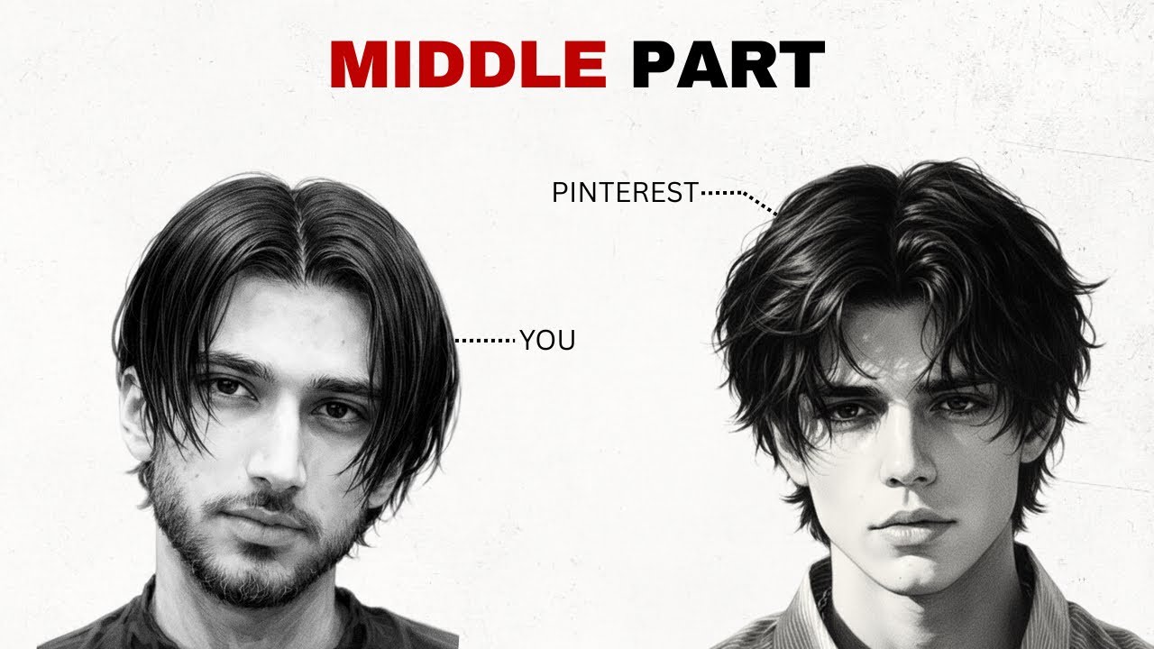 Why Middle Part Looks Good on Pinterest Guys (But Weird on You)”