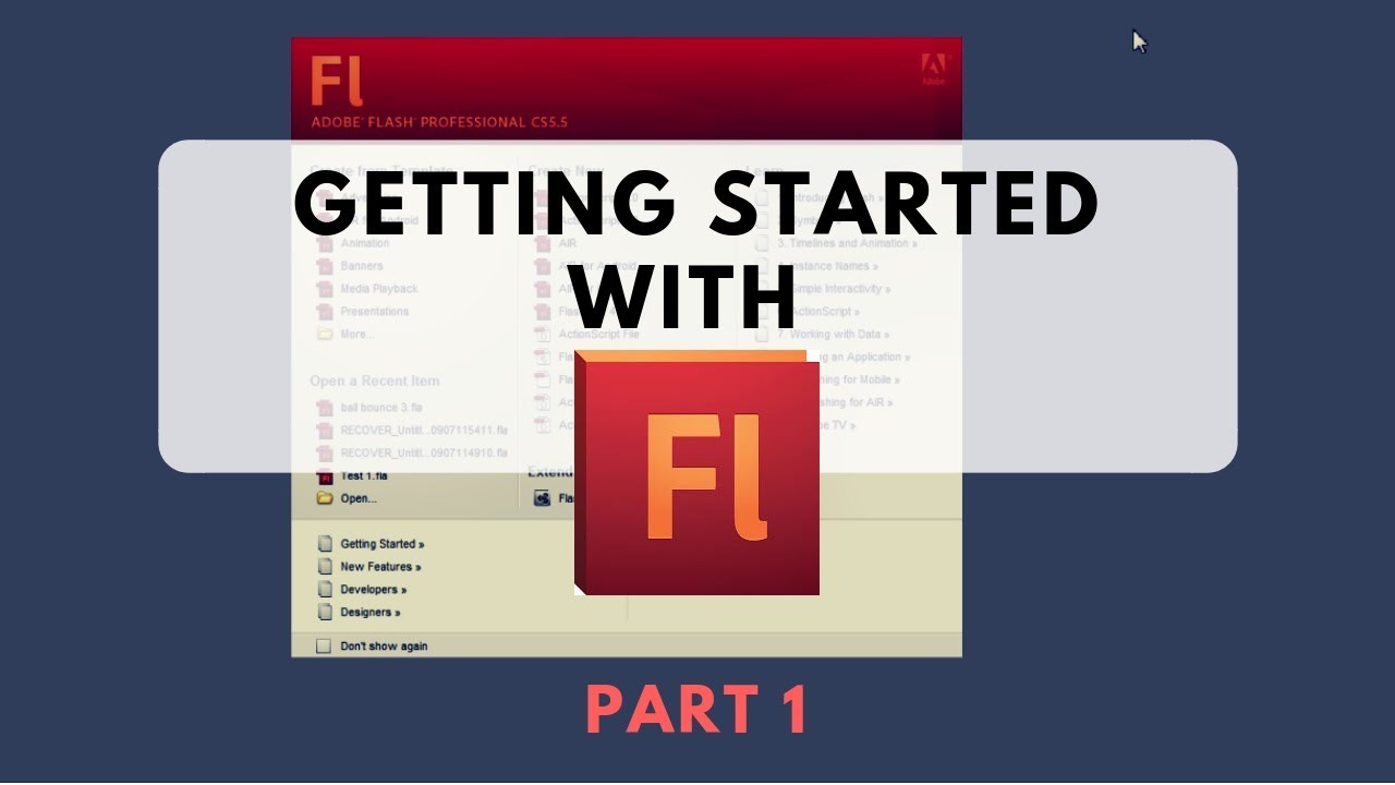 Flash CS5.5 - Getting Started (for animation) Part 1