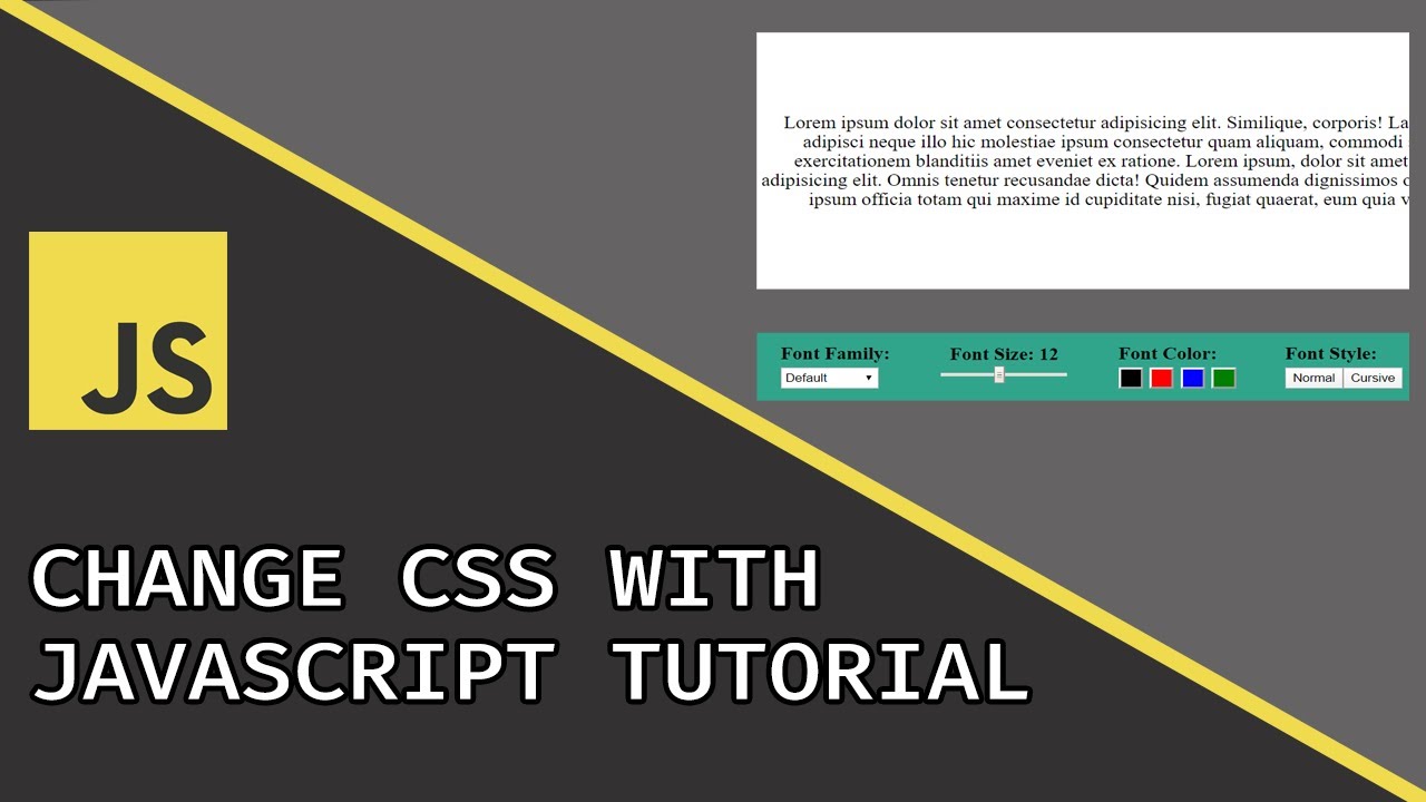 Change CSS Styles with JavaScript | Javascript Beginner Project Tutorial (DOM)
