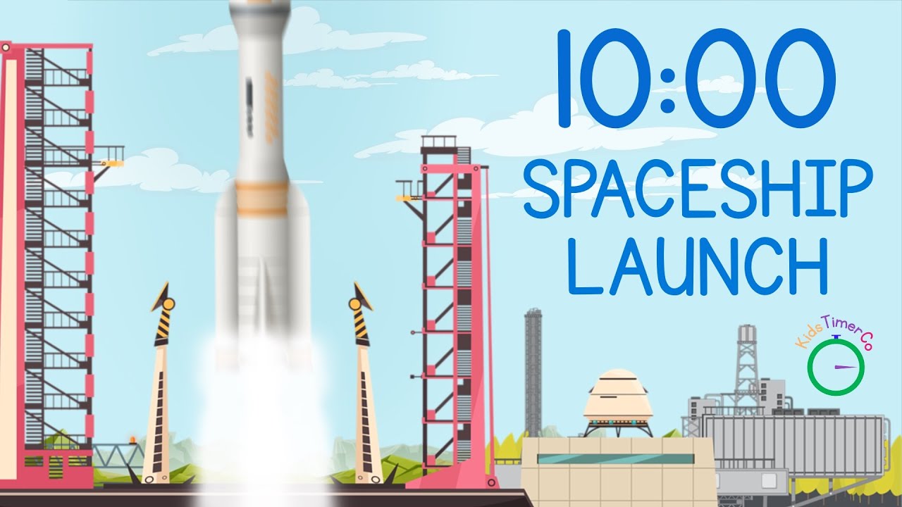 10 Minute Rocket Launch Countdown! 🏗️ Full Rocket Build & Launch Visual Timer