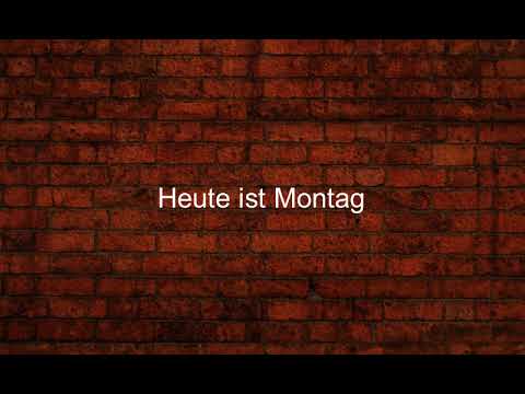 How to say Today Is Monday in German