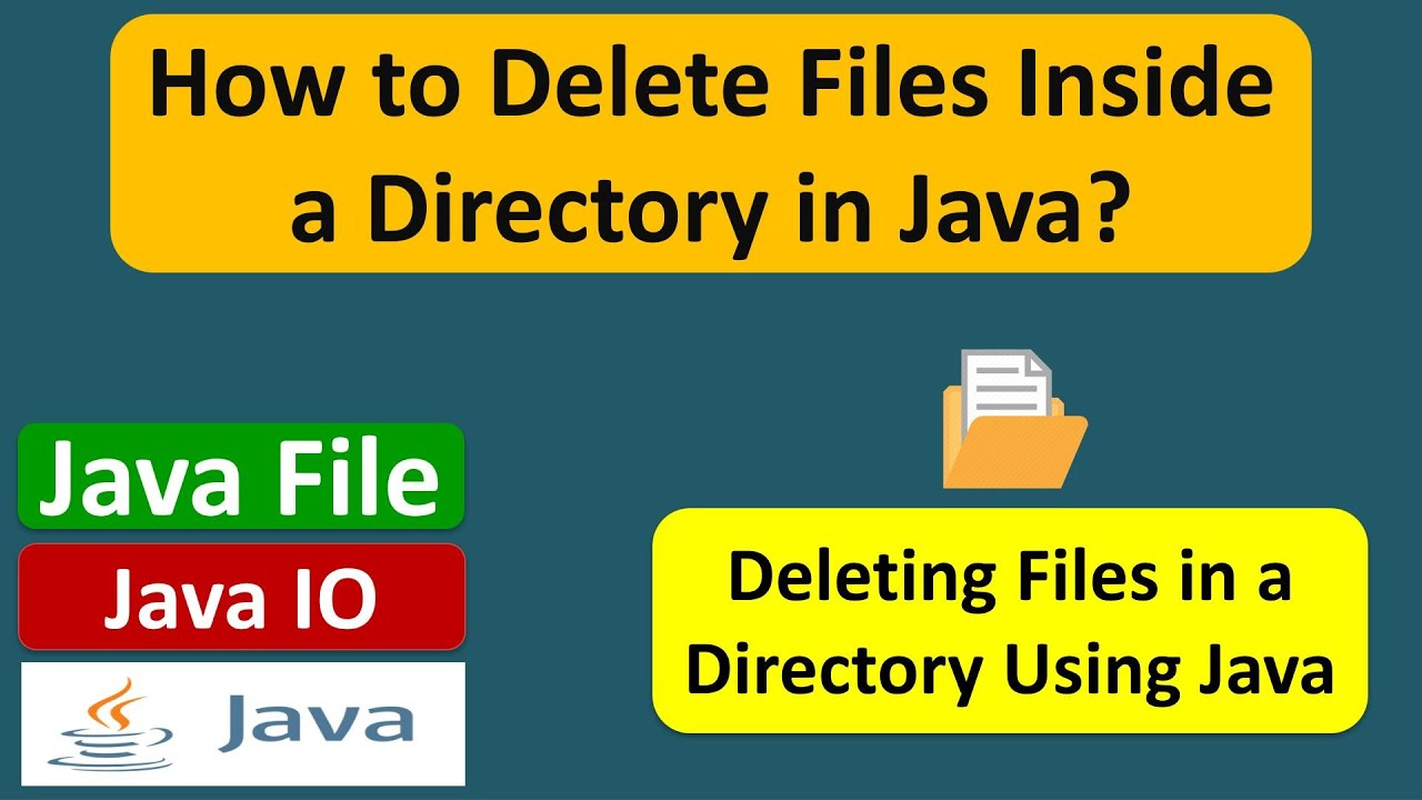 How to Delete Files Inside a Directory in Java? | Java File | Java IO | Java Tutorial