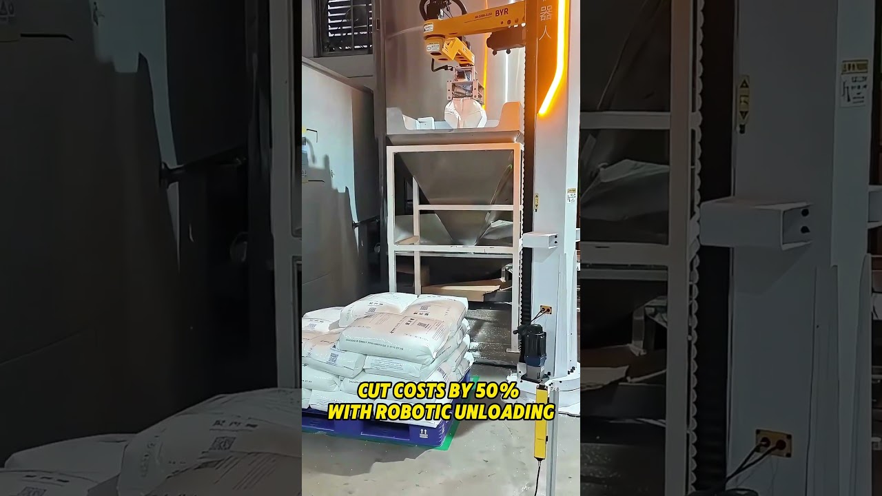 Cut Costs By 50% With Robotic Unloading 😎 #depalletizing #automation #palletizer #robotics #robot