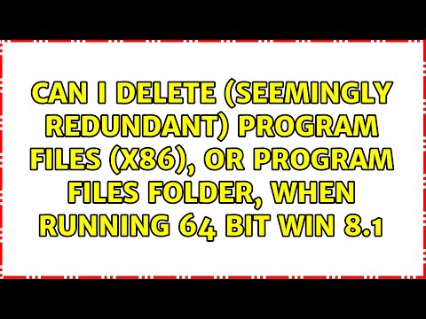 Can I delete (seemingly redundant) Program Files (x86),