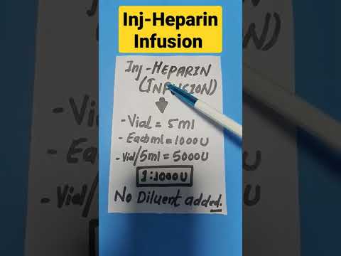 Inj-Heparin infusion 1ml:1000IU(vial 5ml/5000IU)# Anticoagulant!! #shorts #ytshorts #viral