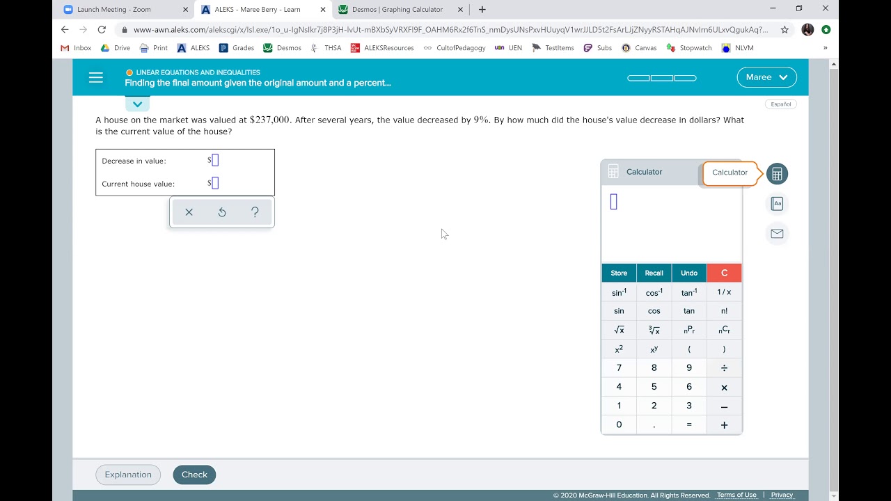 Finding the final amount given the original amount and a percentage increase or decrease