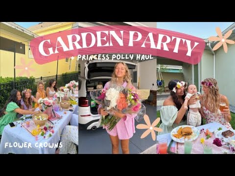 BACKYARD GARDEN PARTY: flower crowns, princess polly discount code, & dancing with my friends :)