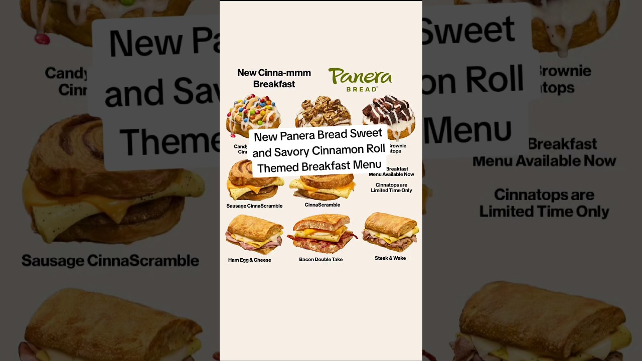 A Look at the New Panera Bread Cinnamon Roll Themed Breakfast Menu #fastfood #panera #Breakfast