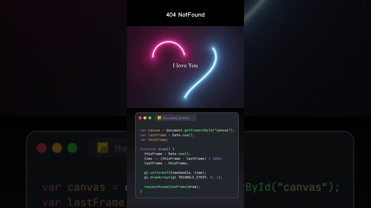 I love you heart animation #coding #python #javascript #code #developer #codes #pycharm #pyodide