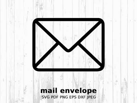 Mail Envelope Icon Silhouette SVG, Email Symbol Clipart, Postal Mail Vector, Digital Cut File