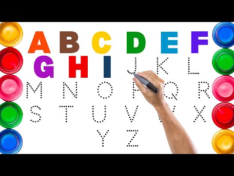 Learn ABCD | a to z alphabets | paintings and colouring for kids & toddlers | English vocabulary