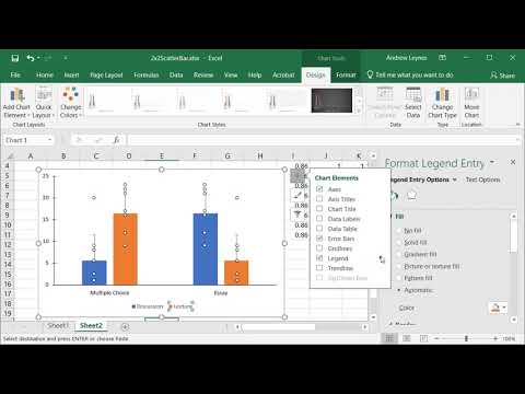 Creating publication quality bar graph (with individual data points) in excel