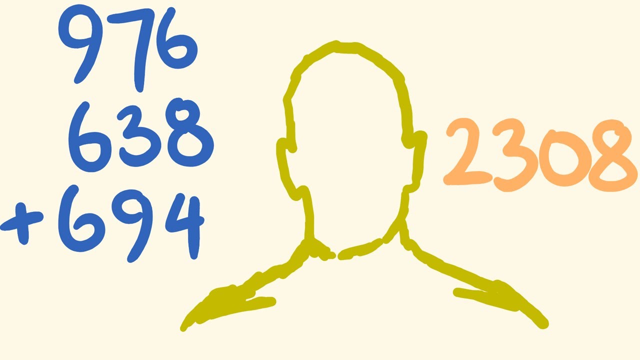 Mental Addition Trick - Add large numbers rapidly