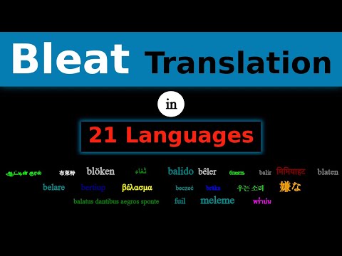 BLEAT Translation in 21 Languages