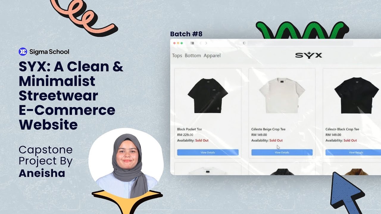 SYX: A Clean & Minimalist Streetwear E-Commerce Website – Capstone Project by Aneisha Kadir