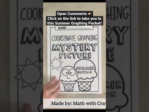 Summer Coordinate Graphing Mystery Pictures (First Quadrant and Four Quadrant Graphs)