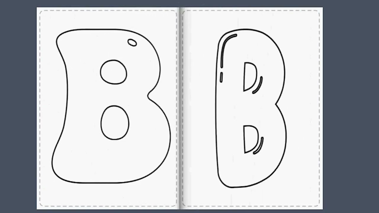 Moldes letra b   plantillas imprimibles