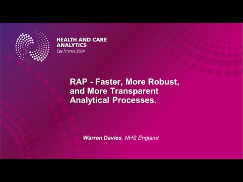 HACA 2024: Day 2, Ironbridge: RAP - Faster, More Robust, and More Transparent Analytical Processes.