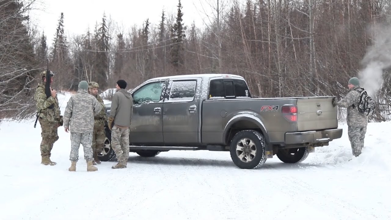 Alaska State Defense Force practices security patrols for Arctic Eagle 2020.