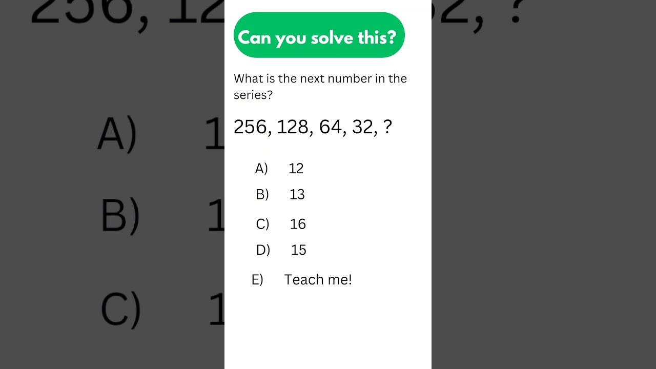 What comes next in this number series? #shorts #maths #viralshorts