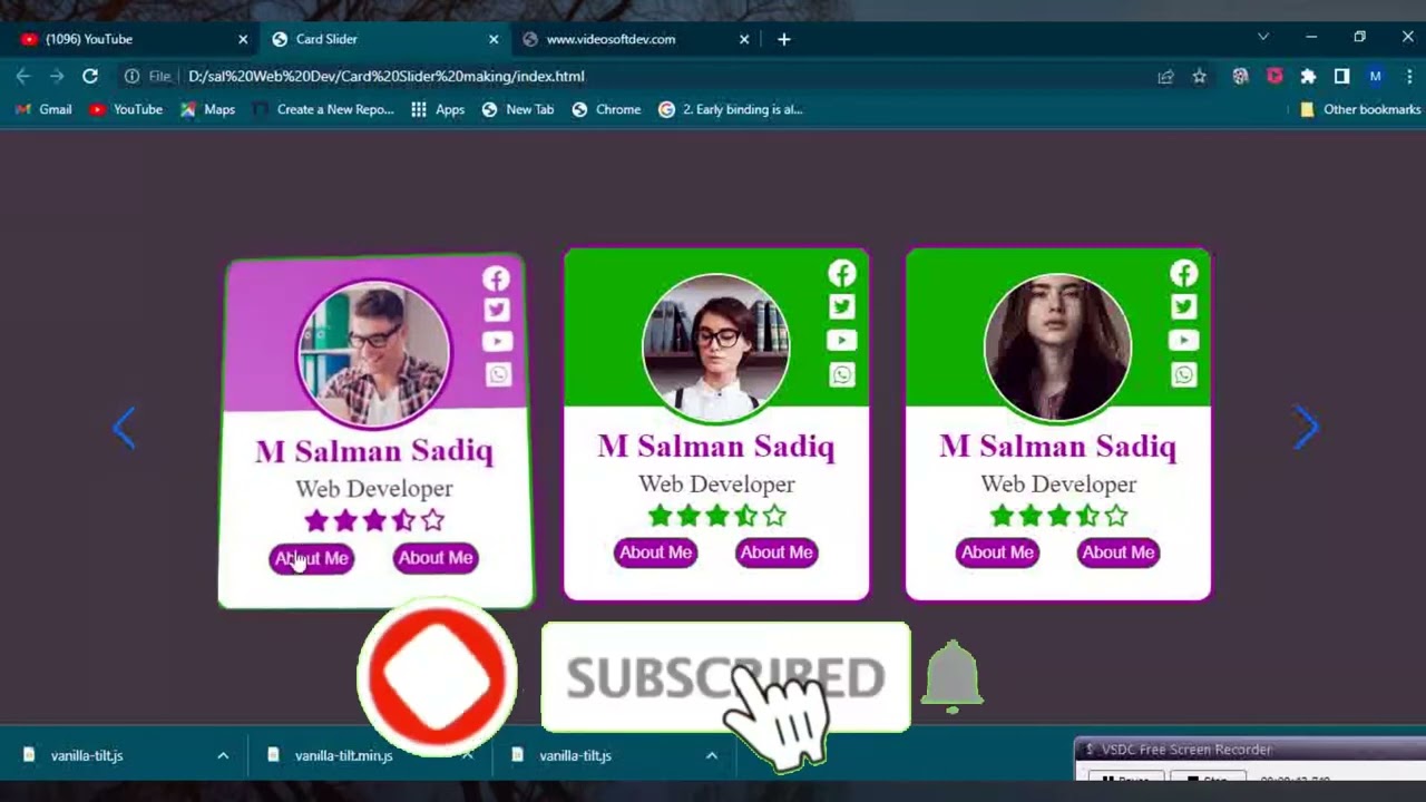 animation card slider making using html, css js #html, #webdevelopment ,#codingdepal