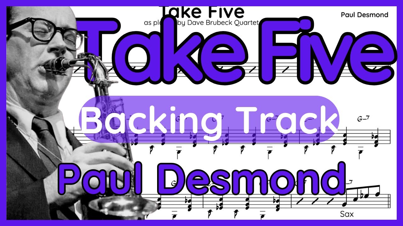 Take Five · Backing Track (Paul Desmond) Alto Sax Transcription in Eb