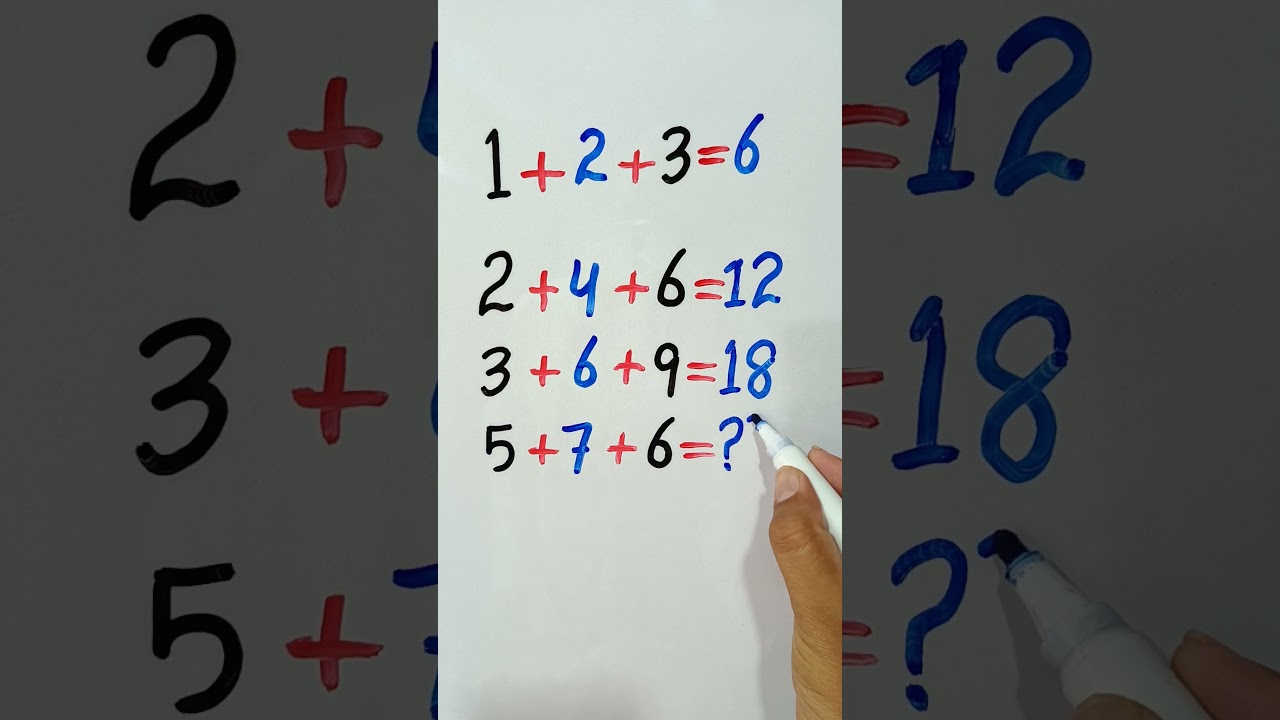 5+7+6= ?? #shortvideo #maths #testandlearn #braintestsolution #addition