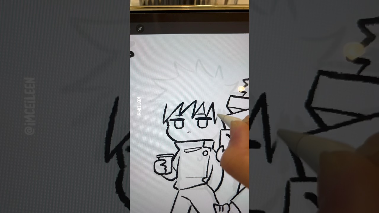 Line art for the next jujutsu sticker sheet #anime #animemerch #jujutsukaisen