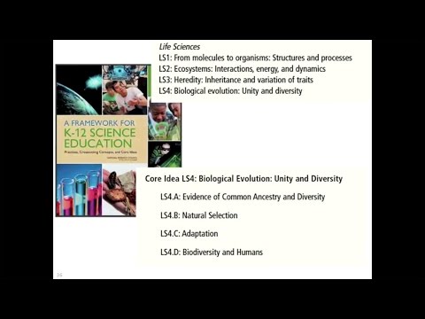 Next Generation Science Standards Core Ideas: Biological Evolution: Unity and Diversity