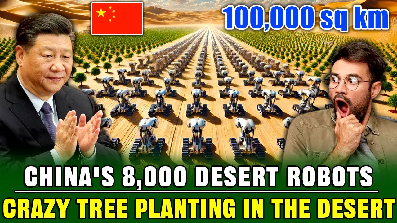 Unbelievable! China's 8,000 Tree-Planting Robots Are Transforming Deserts into Green Oases!