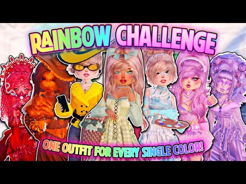 RAINBOW CHALLENGE in DRESS TO IMPRESS! (One Outfit for *EVERY* COLOR!)