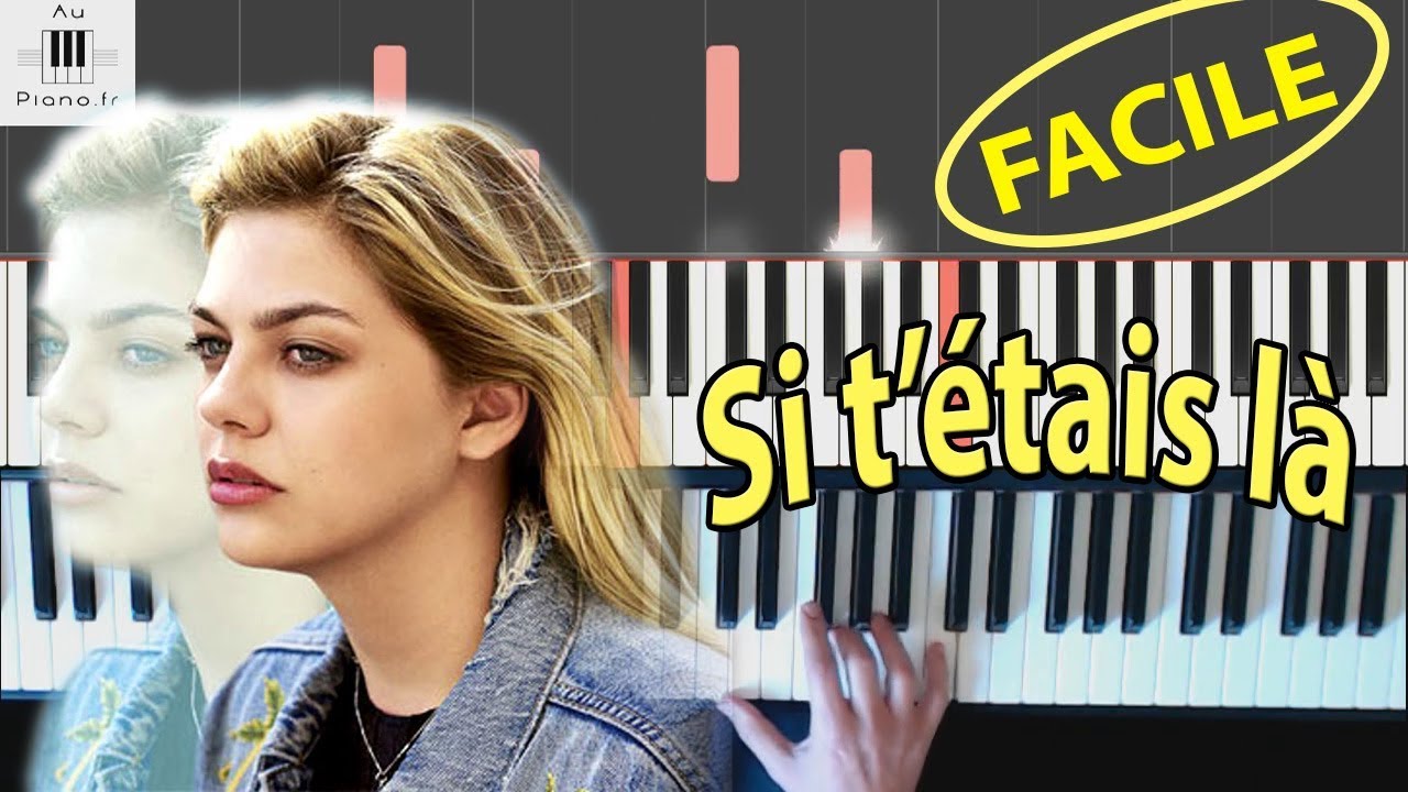 Louane Si t'étais là - Piano FACILE Tutorial How to play - Au Piano.Fr