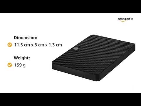 Seagate Expansion 1TB External HDD - 6.35 cm (2.5 Inch) USB 3.0 Portable Hard Drive (STKM1000400)