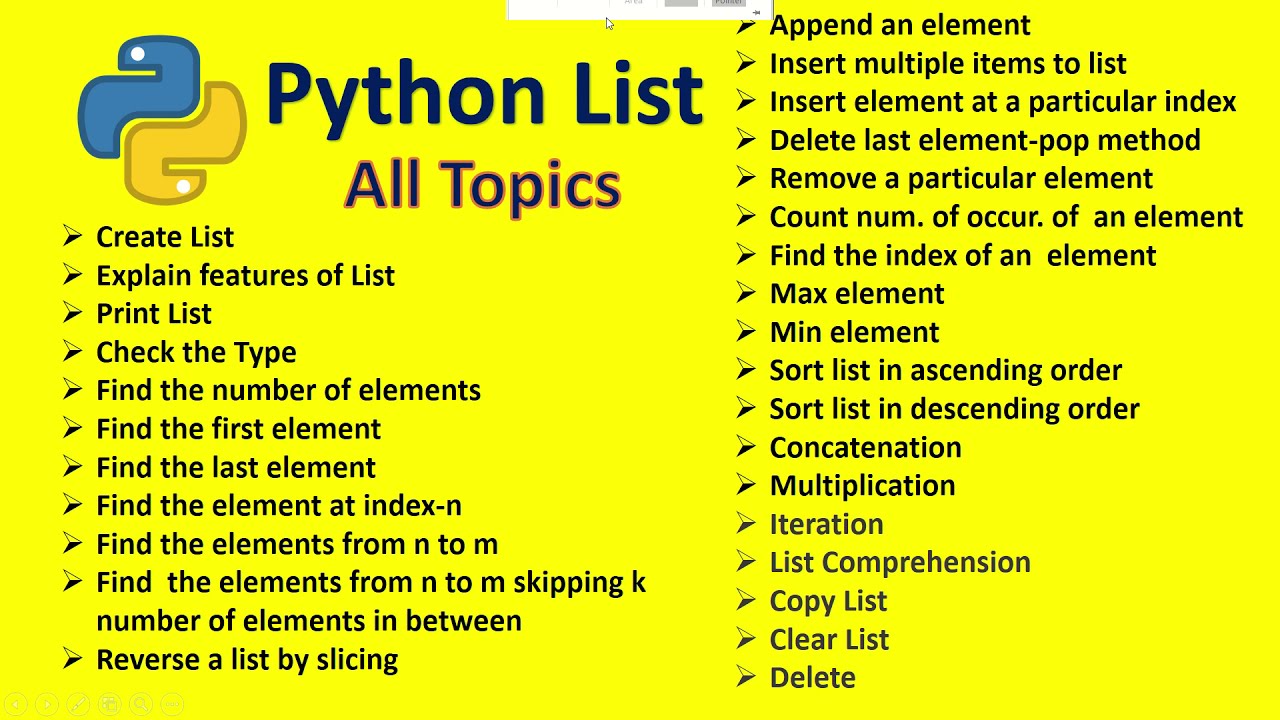 Python List | Master Tutorial | All Topics in One Video | Python for beginner | Learn Python